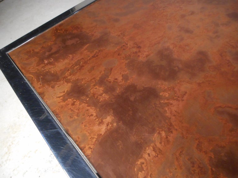 Mid-Century Modern Square Chrome Coffee Table For Sale at 1stDibs ...
