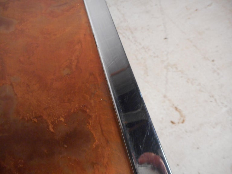 Mid-Century Modern Square Chrome Coffee Table For Sale at 1stDibs ...