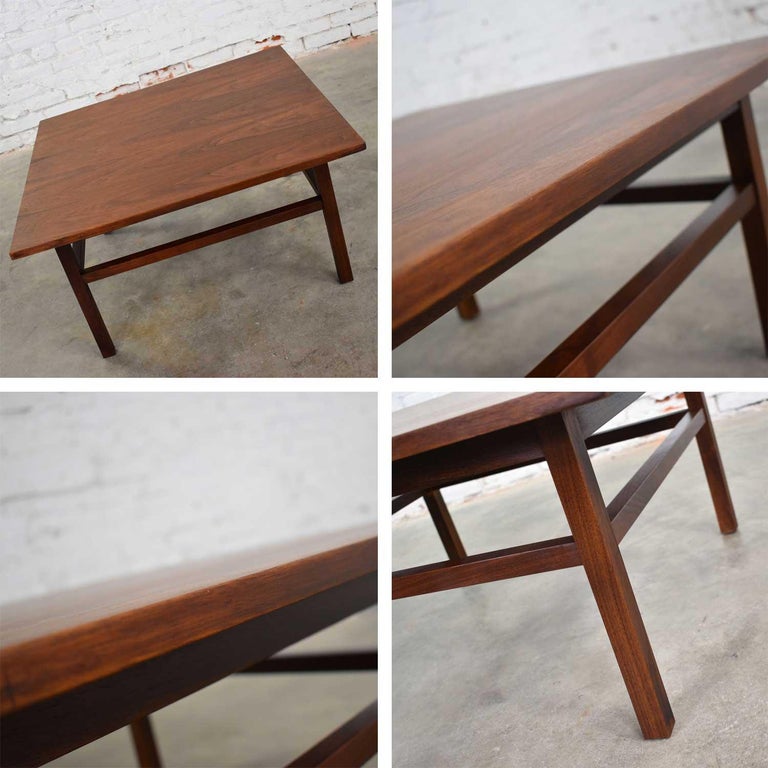 Mid-Century Modern Square Walnut Cocktail Coffee End Side Table Style ...