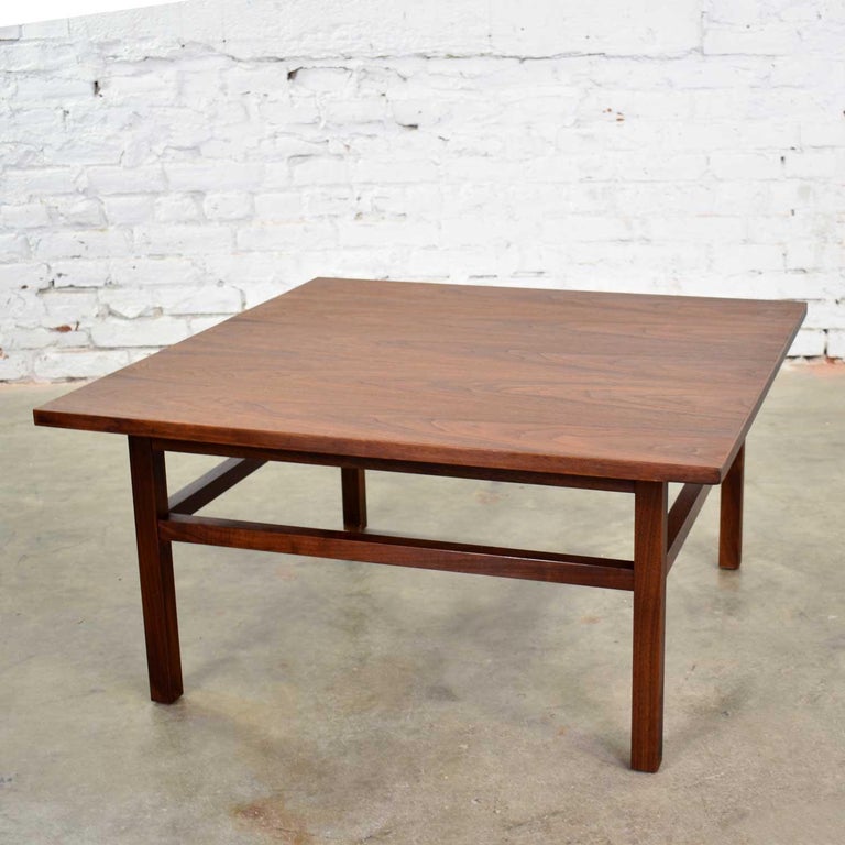 Mid-Century Modern Square Walnut Cocktail Coffee End Side Table Style ...