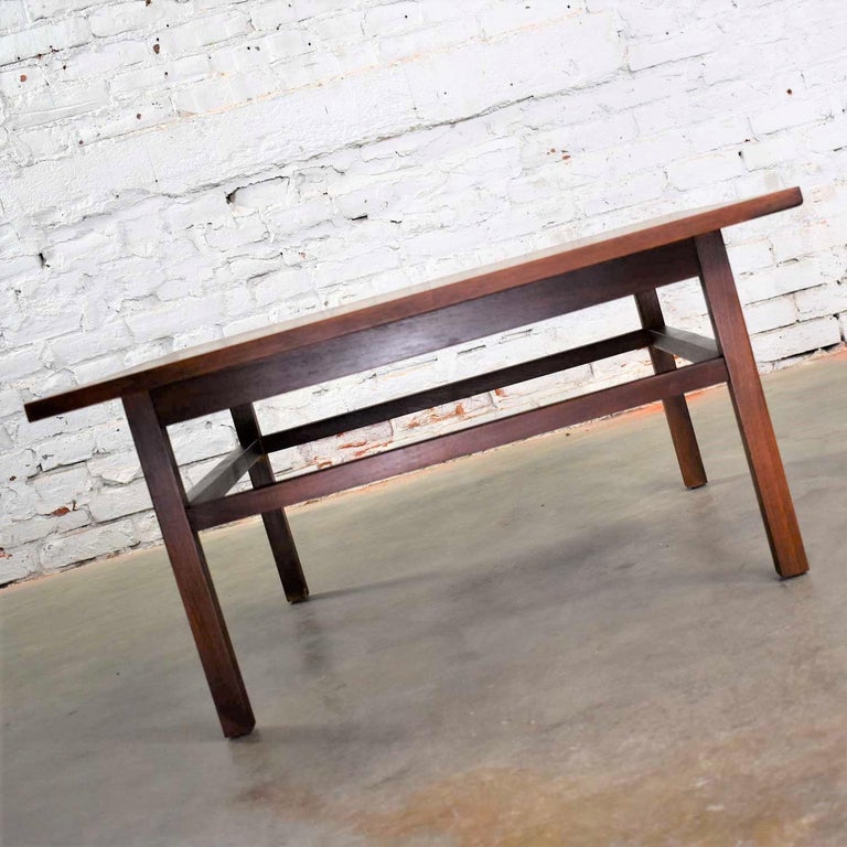 Mid-Century Modern Square Walnut Cocktail Coffee End Side Table Style ...