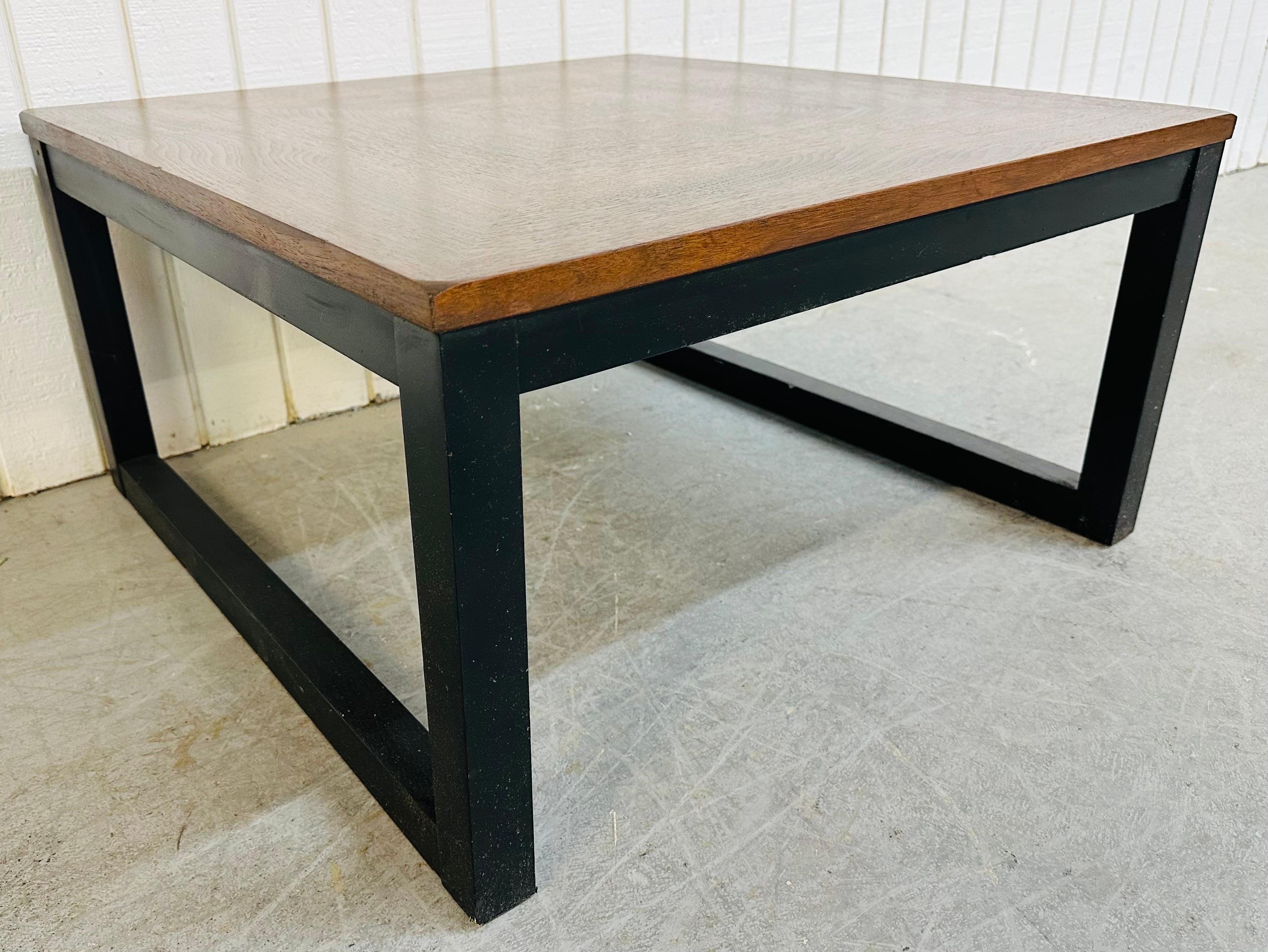 Mid-Century Modern Square Walnut Coffee Table For Sale at 1stDibs