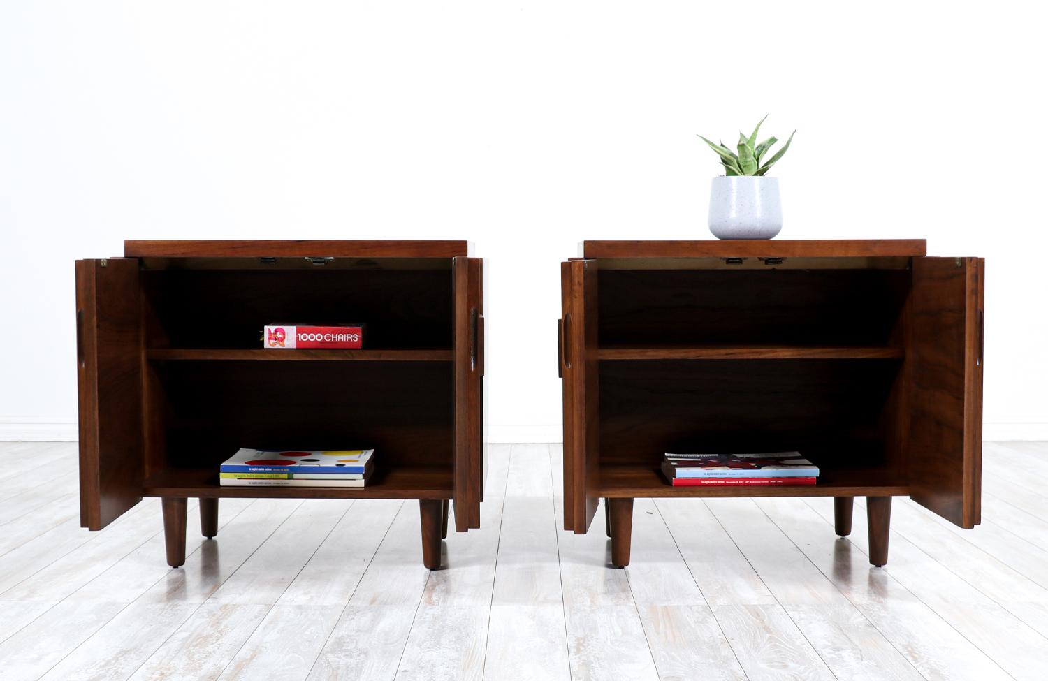 Mid-Century Modern "Stacatto" Night Stands by Lane Furniture at 1stDibs
