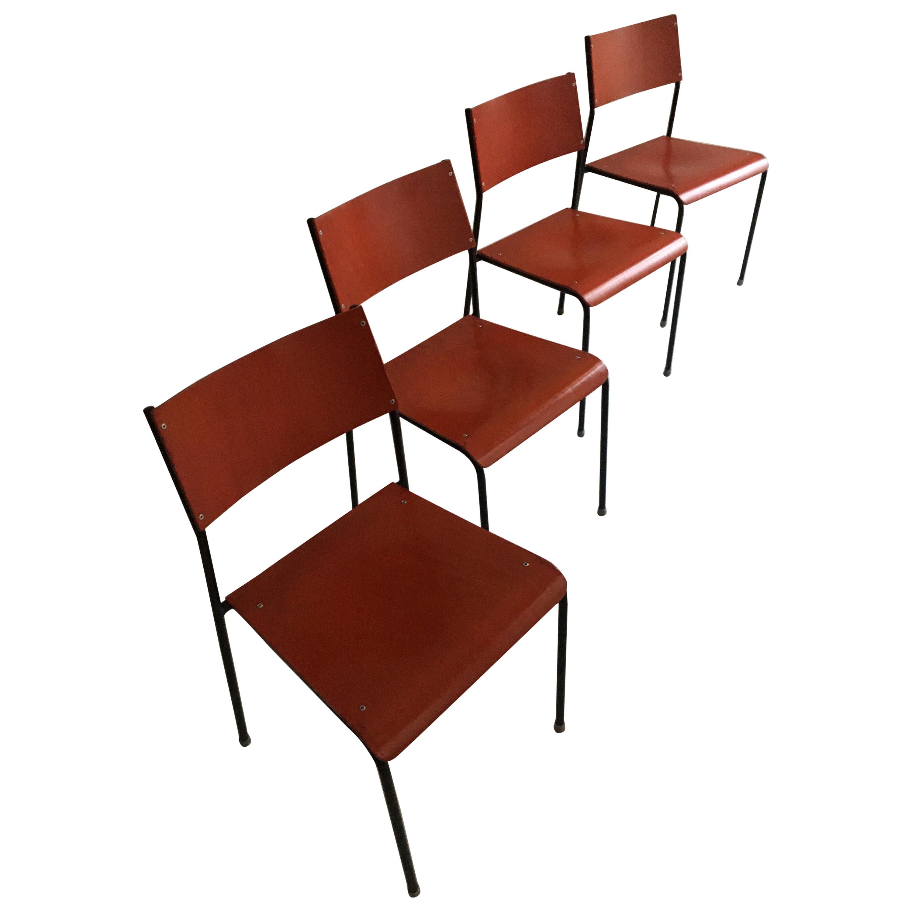 David Rowland 40/4 Metal Stacking Chair, 1960s at 1stDibs
