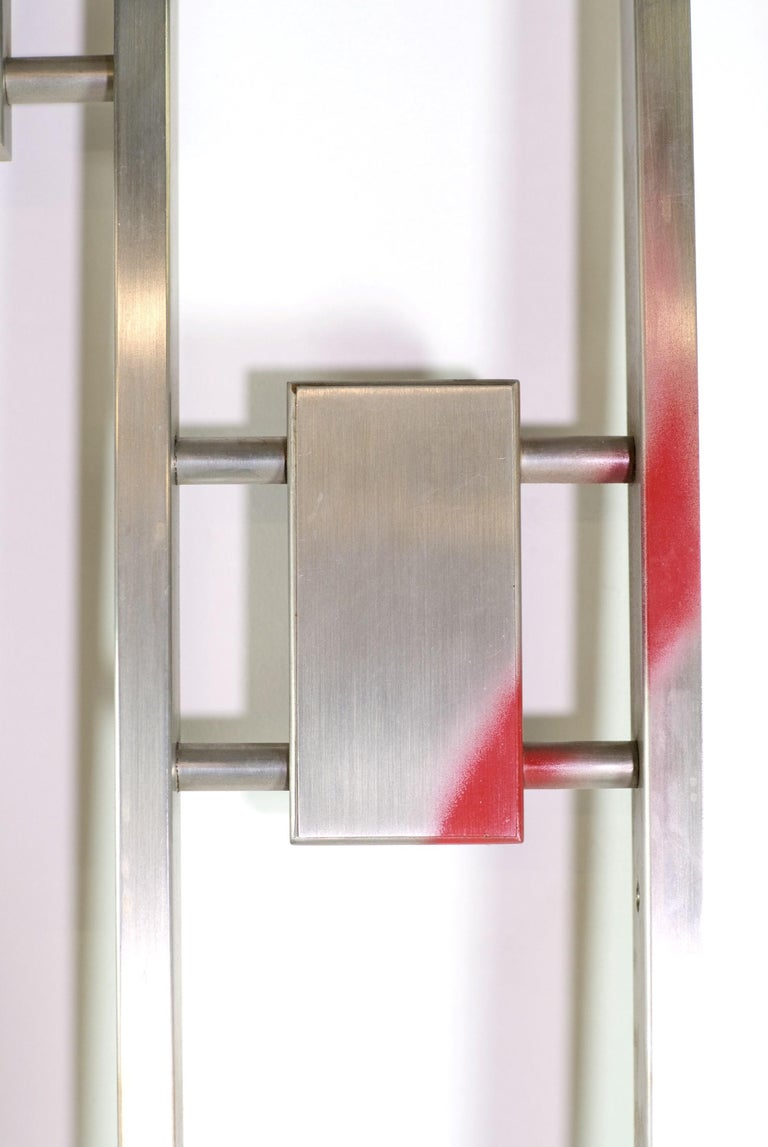 Mid-Century Modern Steel Bank Vault Door Set w/ Sides For Sale at 1stDibs