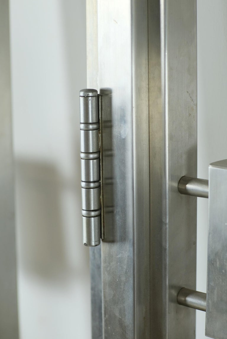 Mid-Century Modern Steel Bank Vault Door Set w/ Sides For Sale at 1stDibs