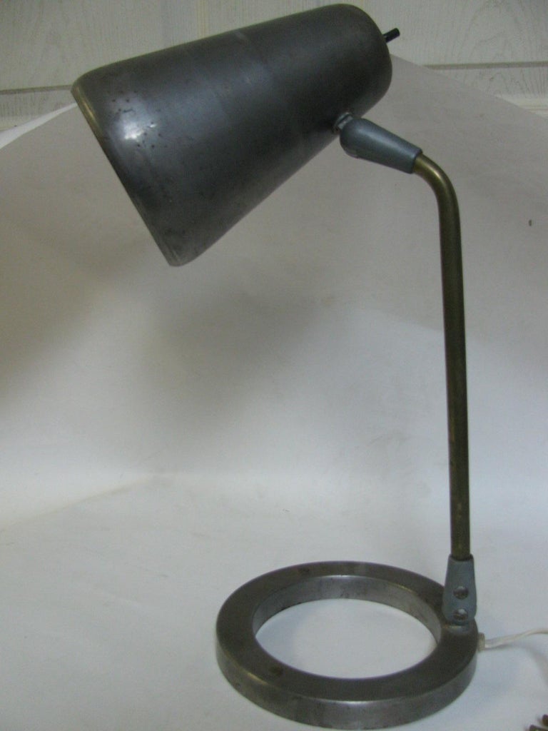 Mid-Century Modern Steel Desk Lamp Manner of Paavo Tynell For Sale at ...