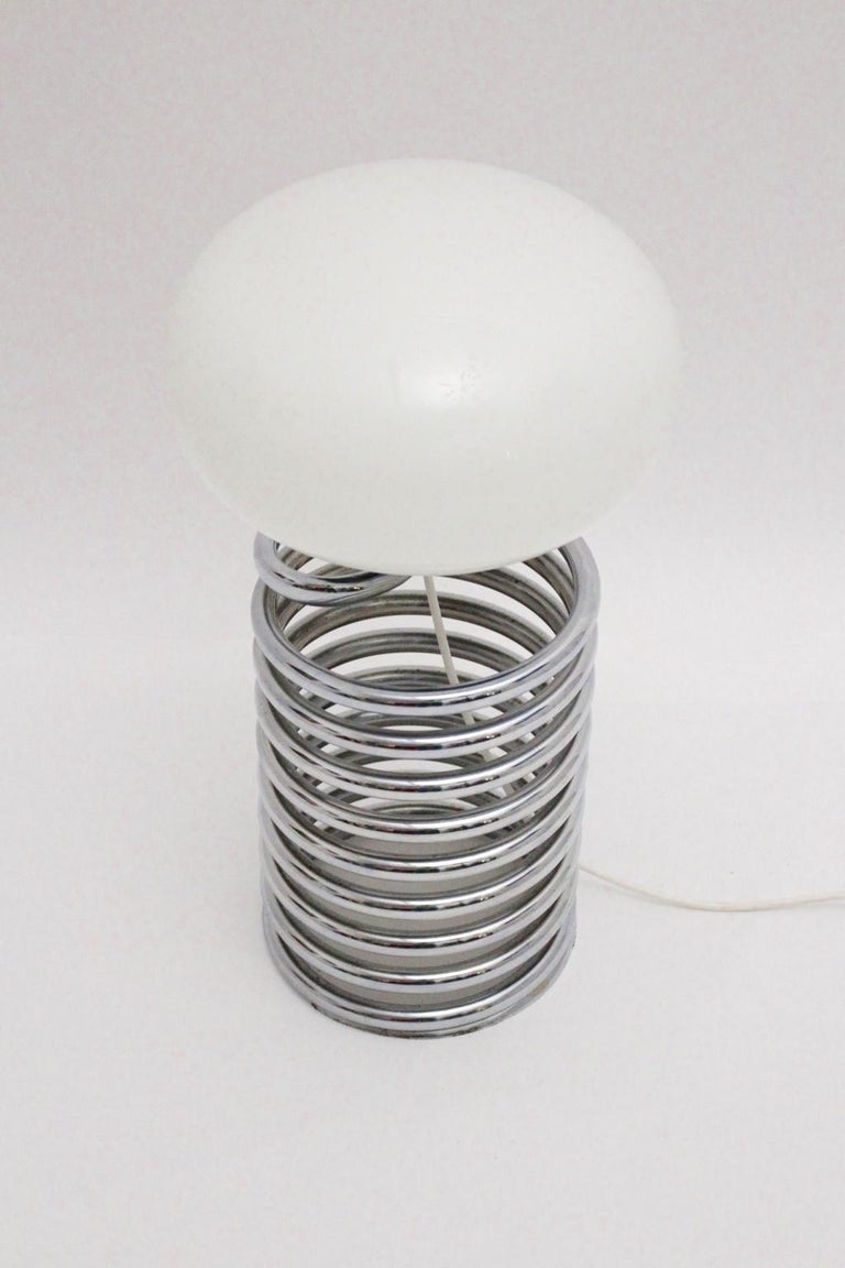 Mid-Century Modern Vintage Steel Spring Table Lamp by Ingo Maurer ...