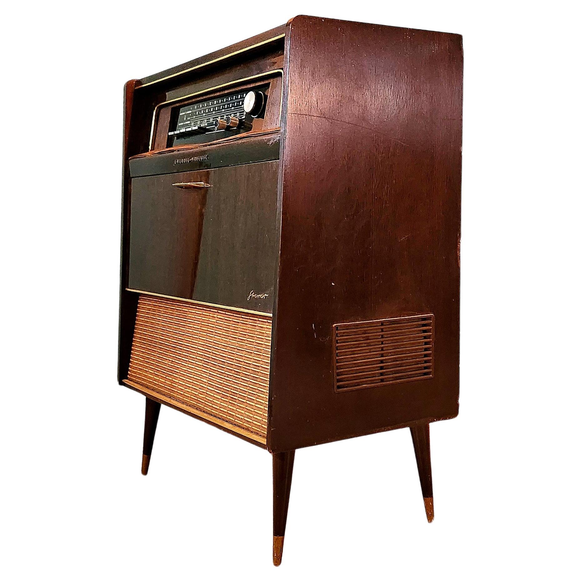 Mid-Century Modern Stereo Consolette Grundig Radio Record Player ...