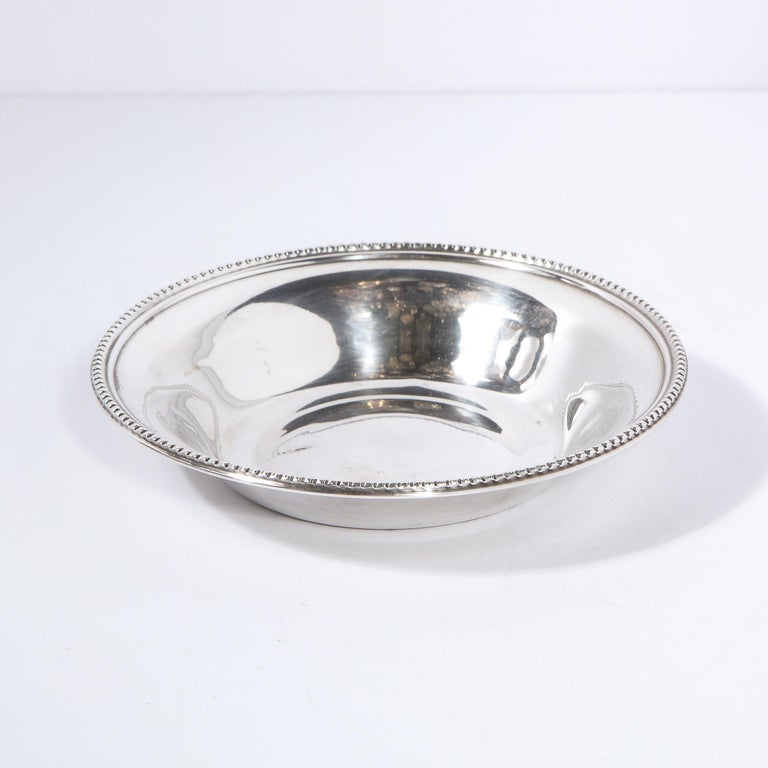 Mid-Century Modern Sterling Silver Beaded Decorative Dish/ Bowl For ...