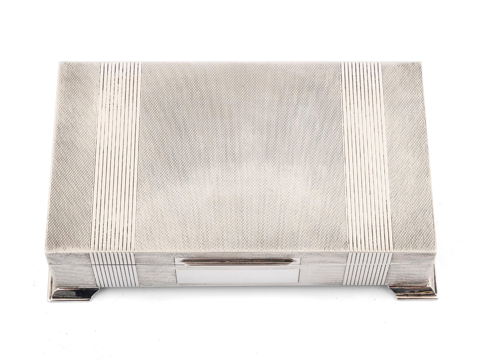 Mid Century Modern Sterling Silver Cigar Box Harman Brothers For Sale ...