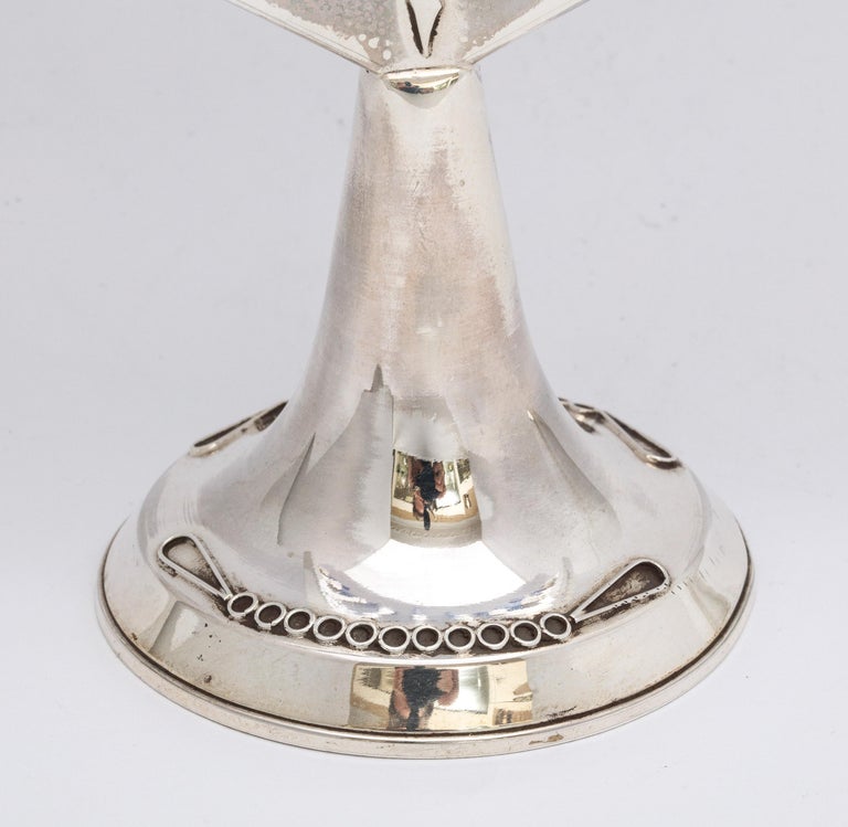 Mid-Century Modern Sterling Silver Menorah For Sale at 1stDibs