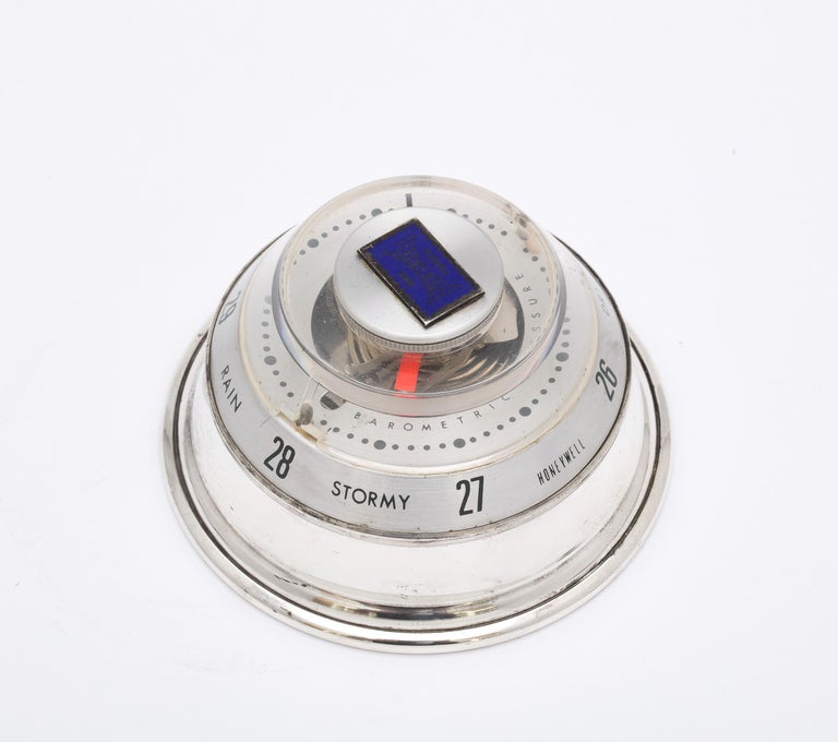 MId-Century Modern Sterling Silver-Mounted Honeywell Barometer For Sale ...