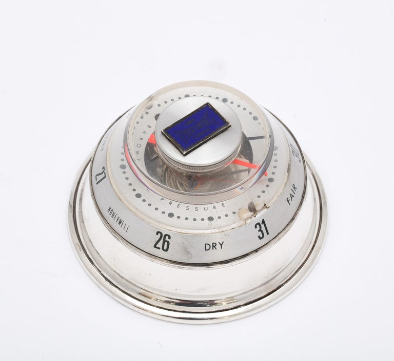 MId-Century Modern Sterling Silver-Mounted Honeywell Barometer For Sale ...