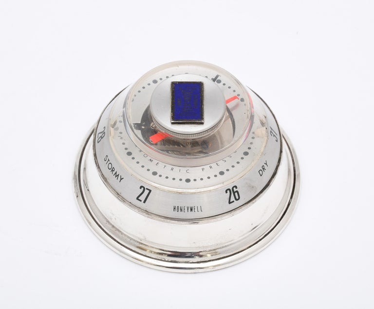 MId-Century Modern Sterling Silver-Mounted Honeywell Barometer For Sale ...