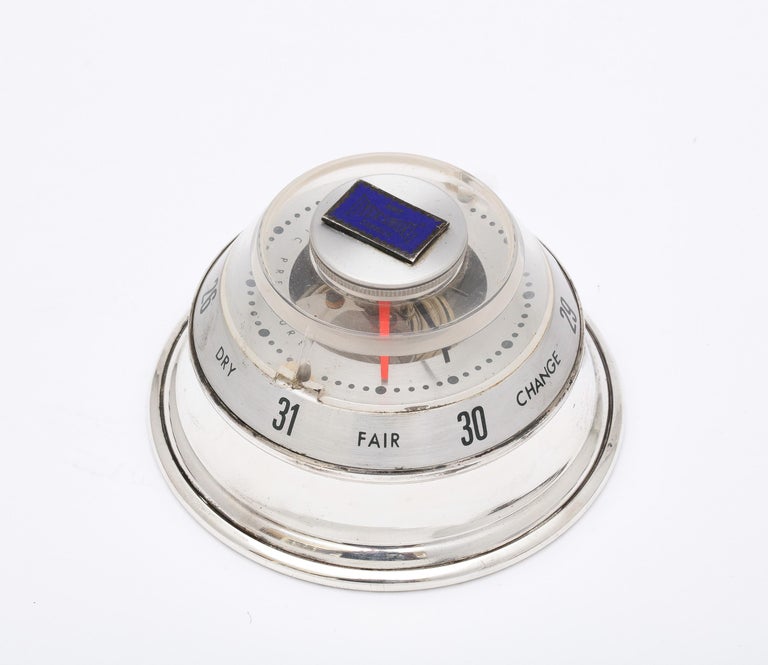 MId-Century Modern Sterling Silver-Mounted Honeywell Barometer For Sale ...