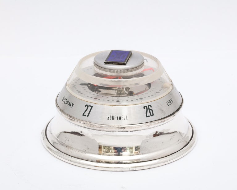 MId-Century Modern Sterling Silver-Mounted Honeywell Barometer For Sale ...