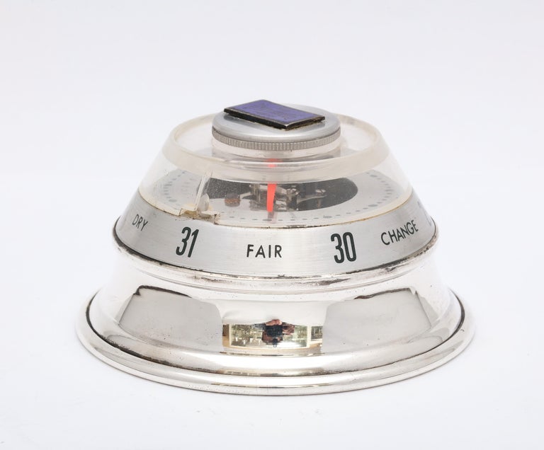 MId-Century Modern Sterling Silver-Mounted Honeywell Barometer For Sale ...