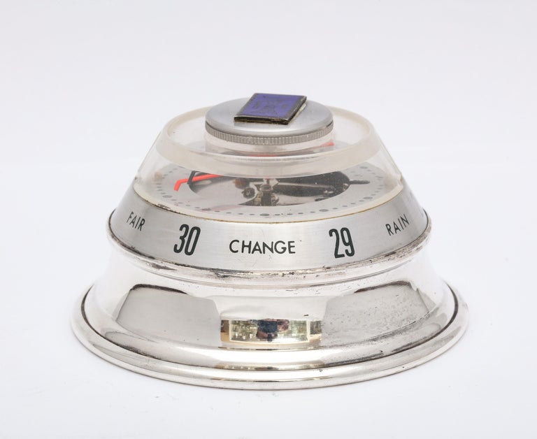 MId-Century Modern Sterling Silver-Mounted Honeywell Barometer For Sale ...