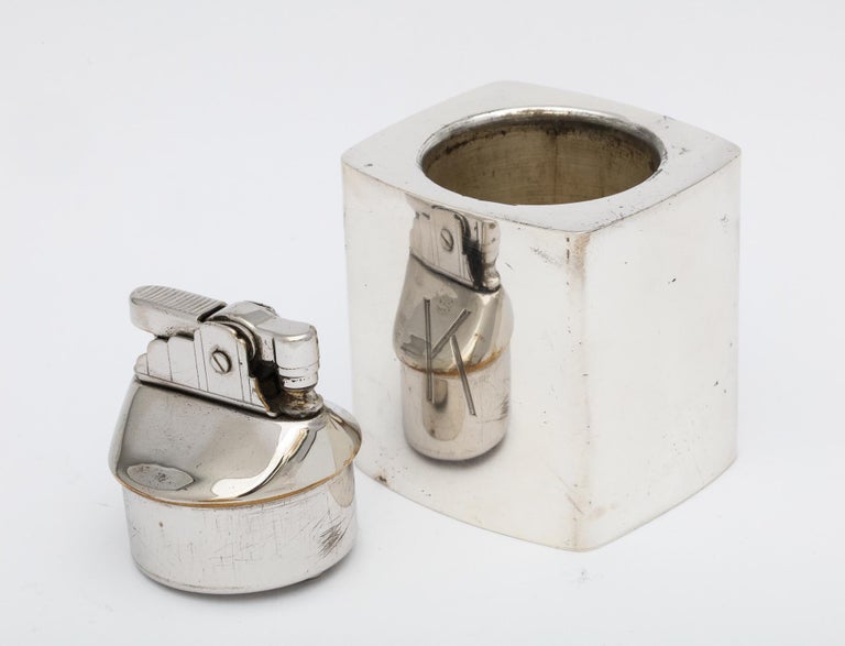 Mid-Century Modern Sterling Silver Table Lighter at 1stDibs