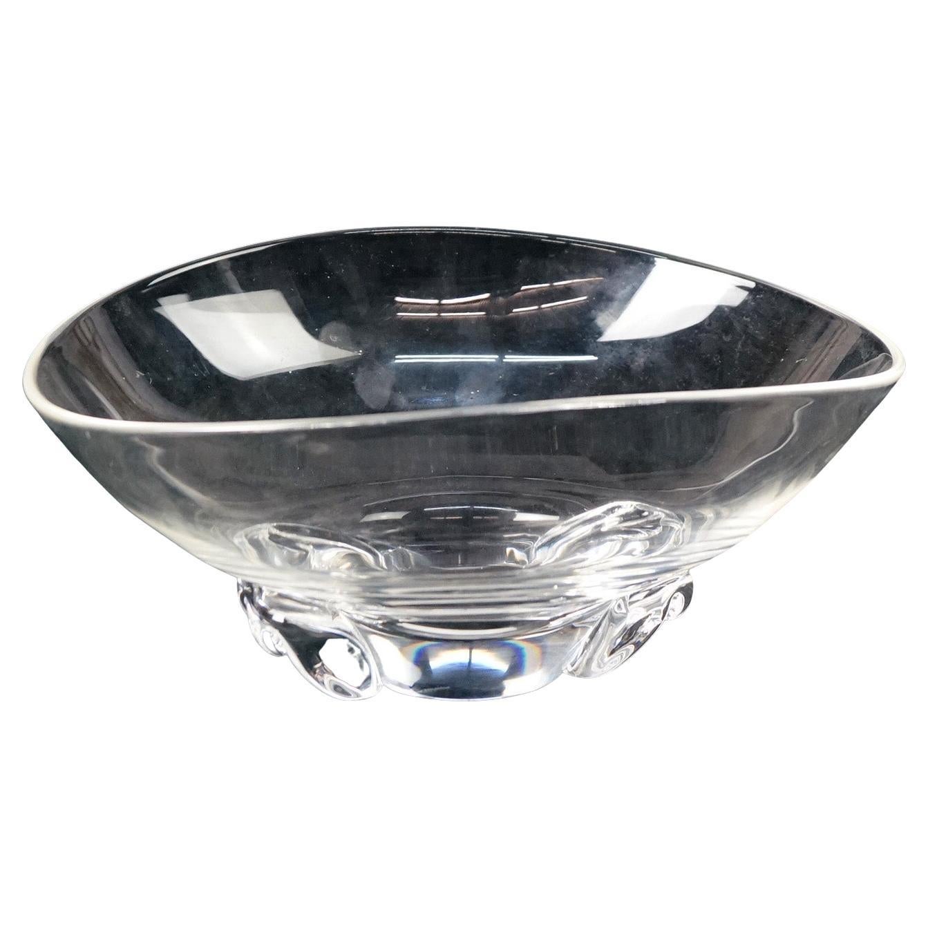 Steuben Figurative Crystal Sculpture Owl Paperweight by Pollard, Signed ...