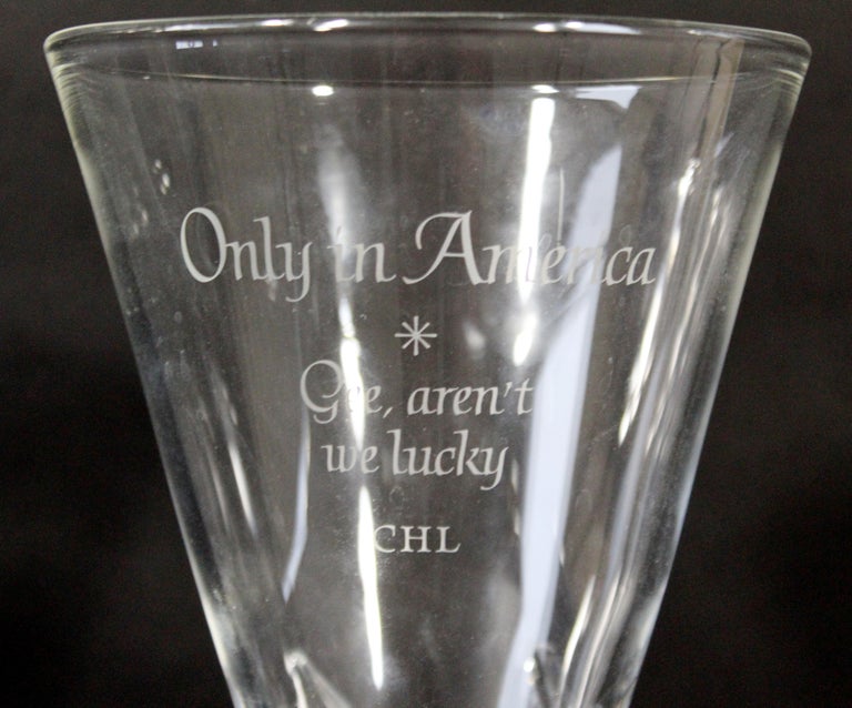 Mid-Century Modern Steuben Signed Commemorative Rose Decorative Art ...