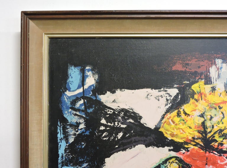 Mid-Century Modern Still Life Painting with Fish signed F. Pascal For ...