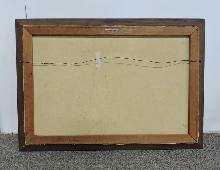 Mid-Century Modern Still Life Painting with Fish signed F. Pascal For ...