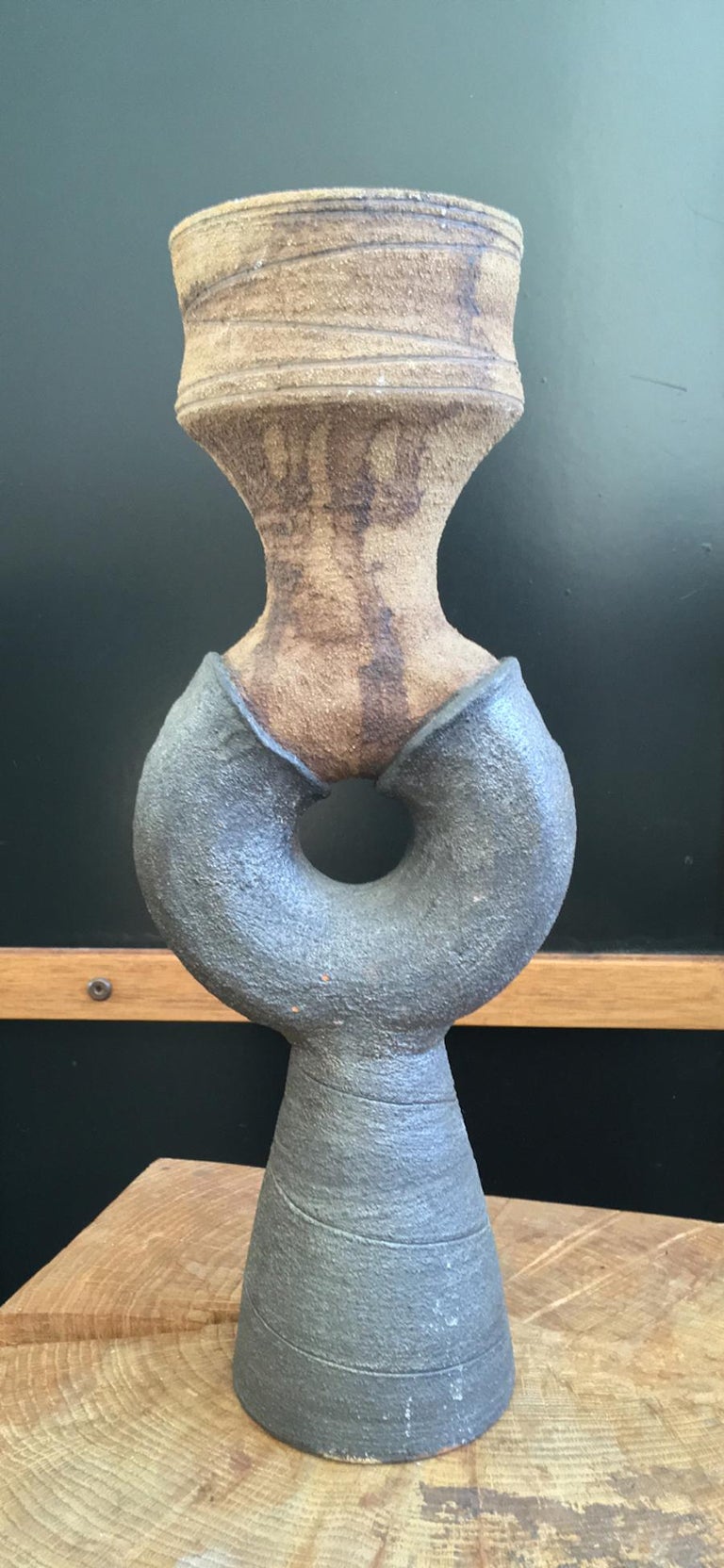 Mid-Century Modern Studio Ceramic Sculpture or Vessel by Clive Brooker ...