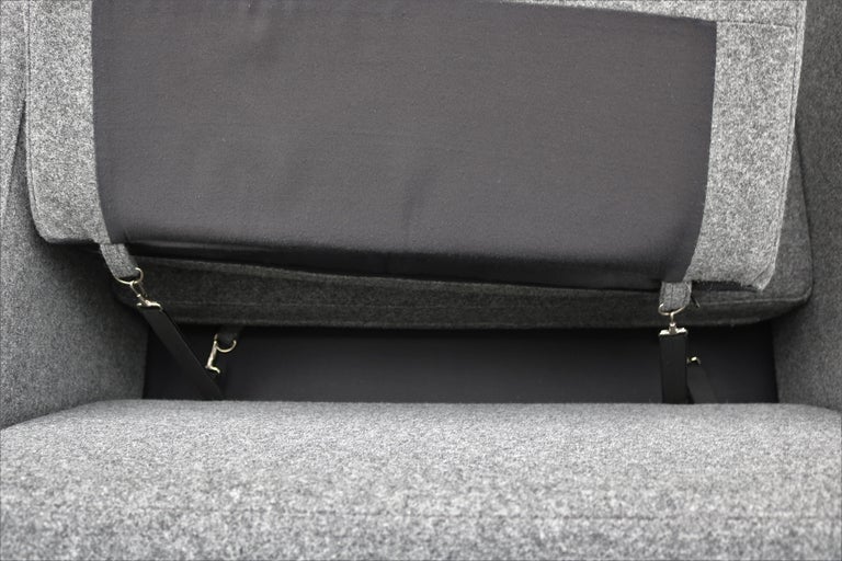 Mid-Century Modern Style Coalesse Millbrae Lifestyle Gray Wool Lounge ...