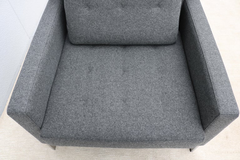 Mid-Century Modern Style Coalesse Millbrae Lifestyle Gray Wool Lounge ...