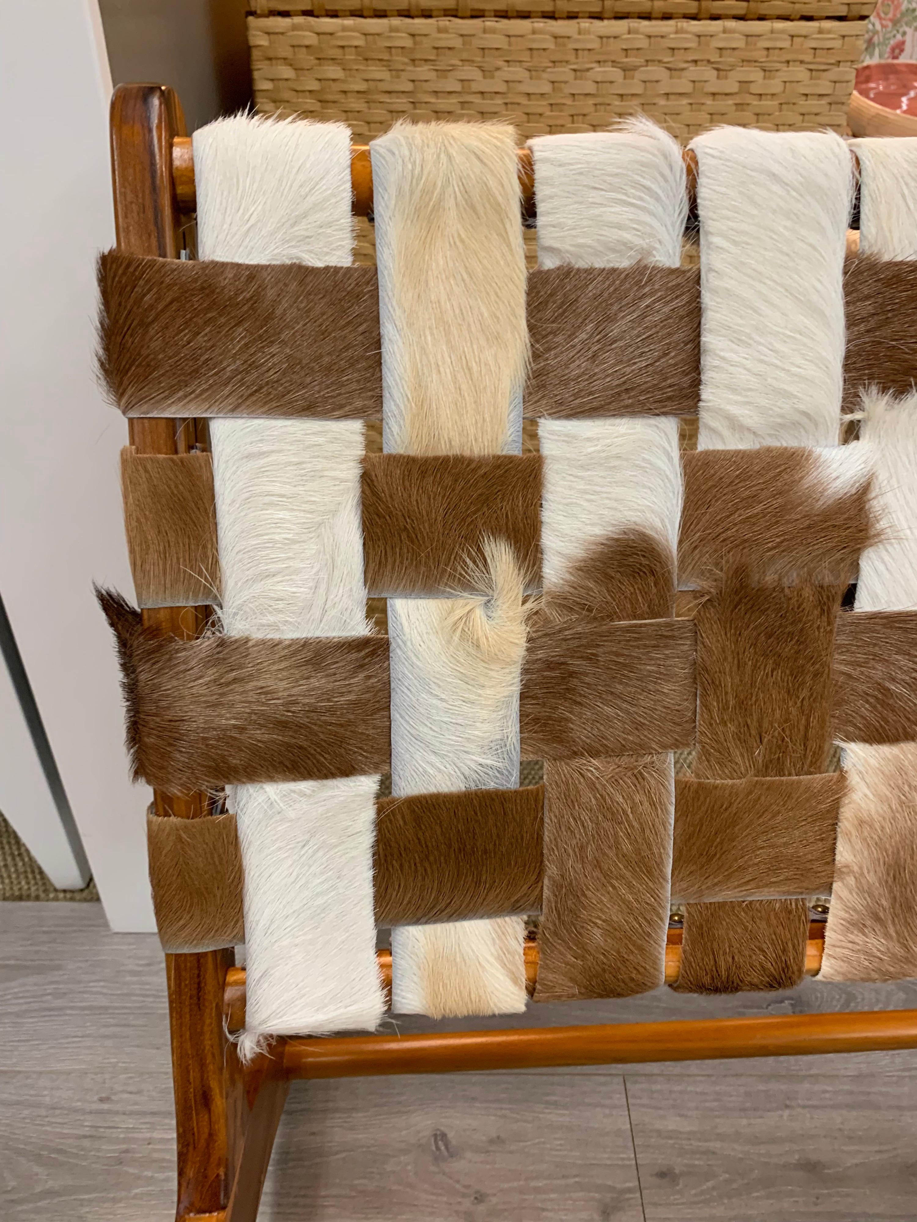 Mid-Century Modern Style Cowhide Lounge Chair at 1stDibs