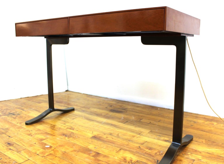 Mid-Century Modern Style Desk with Bronze Legs For Sale at 1stdibs