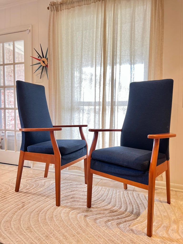 Mid-Century Modern Style High Back Chairs by Parker Knoll from 1981 For ...