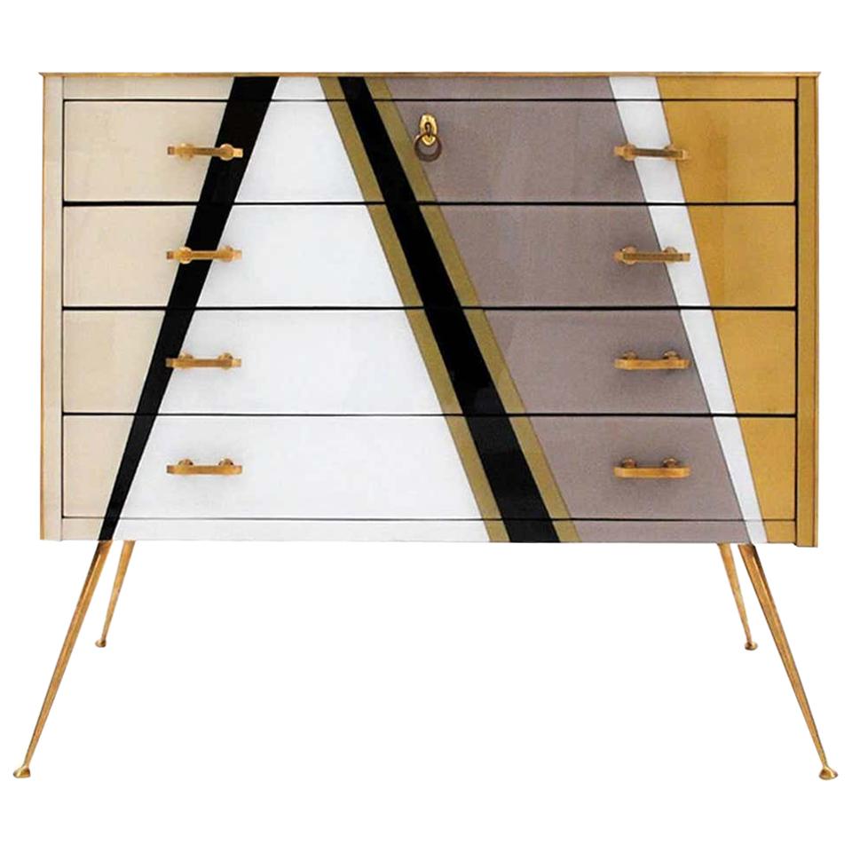 Mid-Century Modern Style Italian Commode by L.A. Studio For Sale at 1stDibs