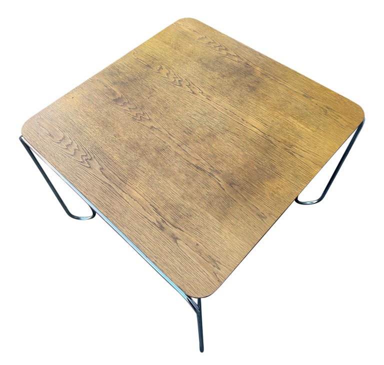 Mid-Century Modern Style of Marcel Breuer Dining Table Chrome and Oak ...