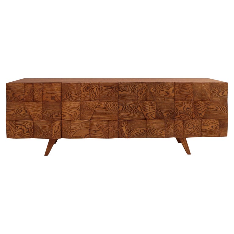 Mid-Century Modern Style Solid Wood Italian Sideboard Designed by L.A ...