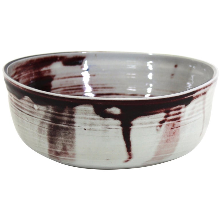 Mid-Century Modern Style Studio Ceramic Bowl For Sale at 1stDibs