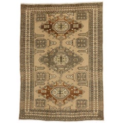 Mid-Century Modern Style Vintage Persian Ardabil Rug at 1stDibs