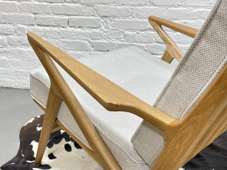 Mid-Century Modern Styled Handcrafted Oak Lounge Chairs, a Pair For ...
