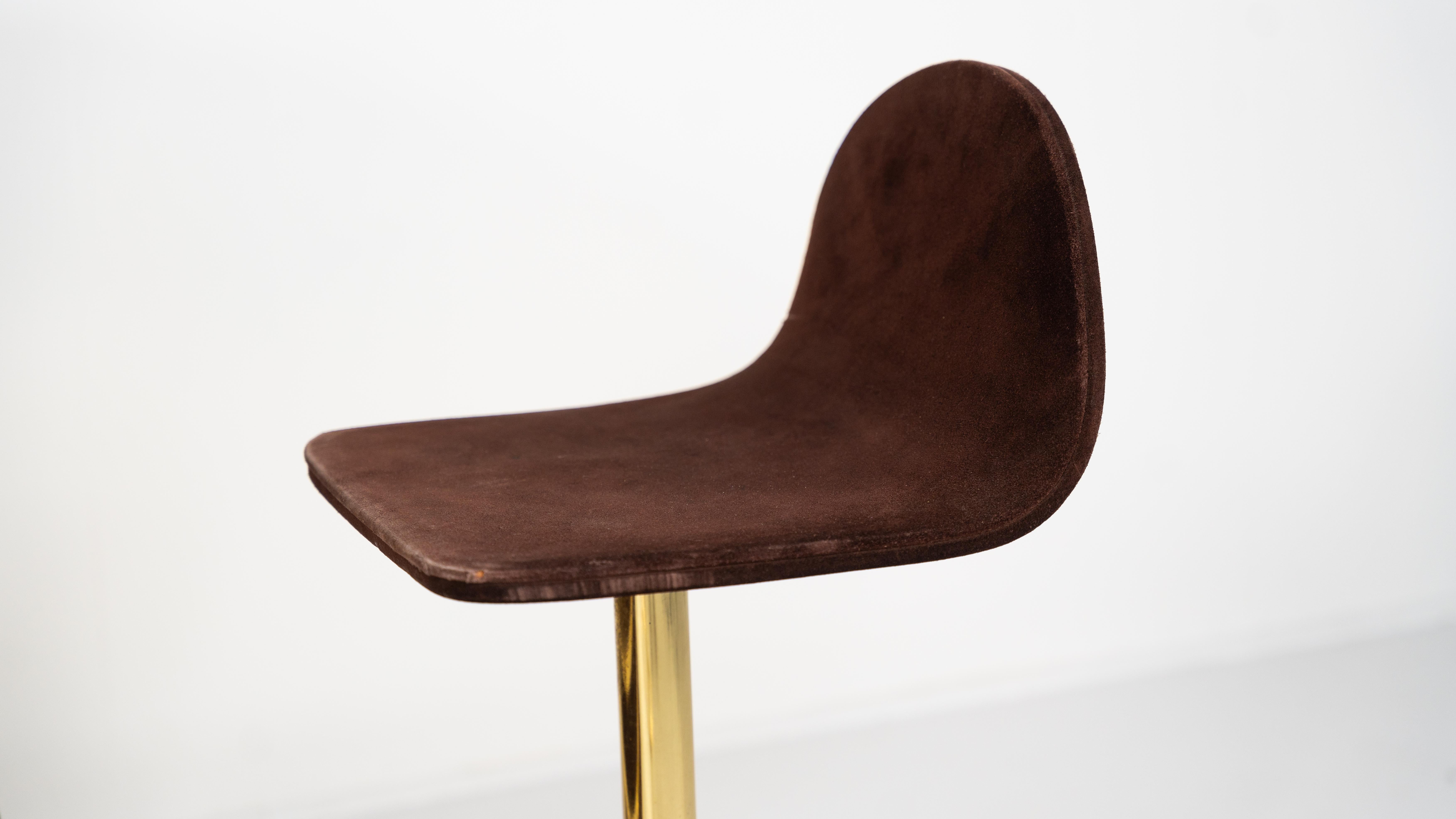 Mid-Century Modern Suede Bar by Willy Rizzo with 2 Stools , Italy ...