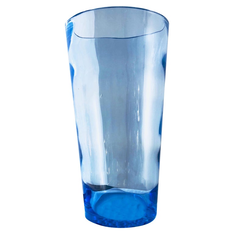Mid-Century Modern Swedish Art Glass Monumental Waved Glass Vase at 1stDibs