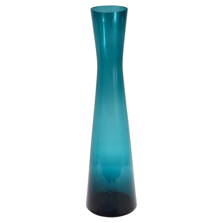 Mid Century Modern Swedish Art Glass Vase Attributed To Gullaskruf For