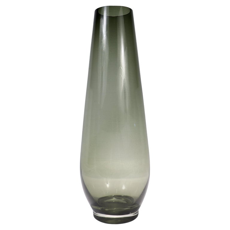 Mid Century Modern Swedish Art Glass Vase Attributed To Gullaskruf For