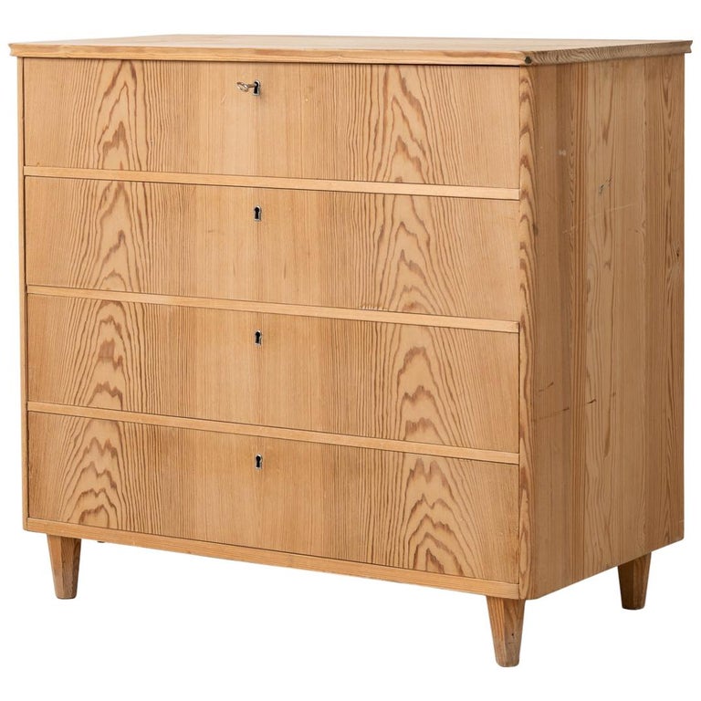 Mid-Century Modern Swedish Grace Commode in Pine at 1stDibs