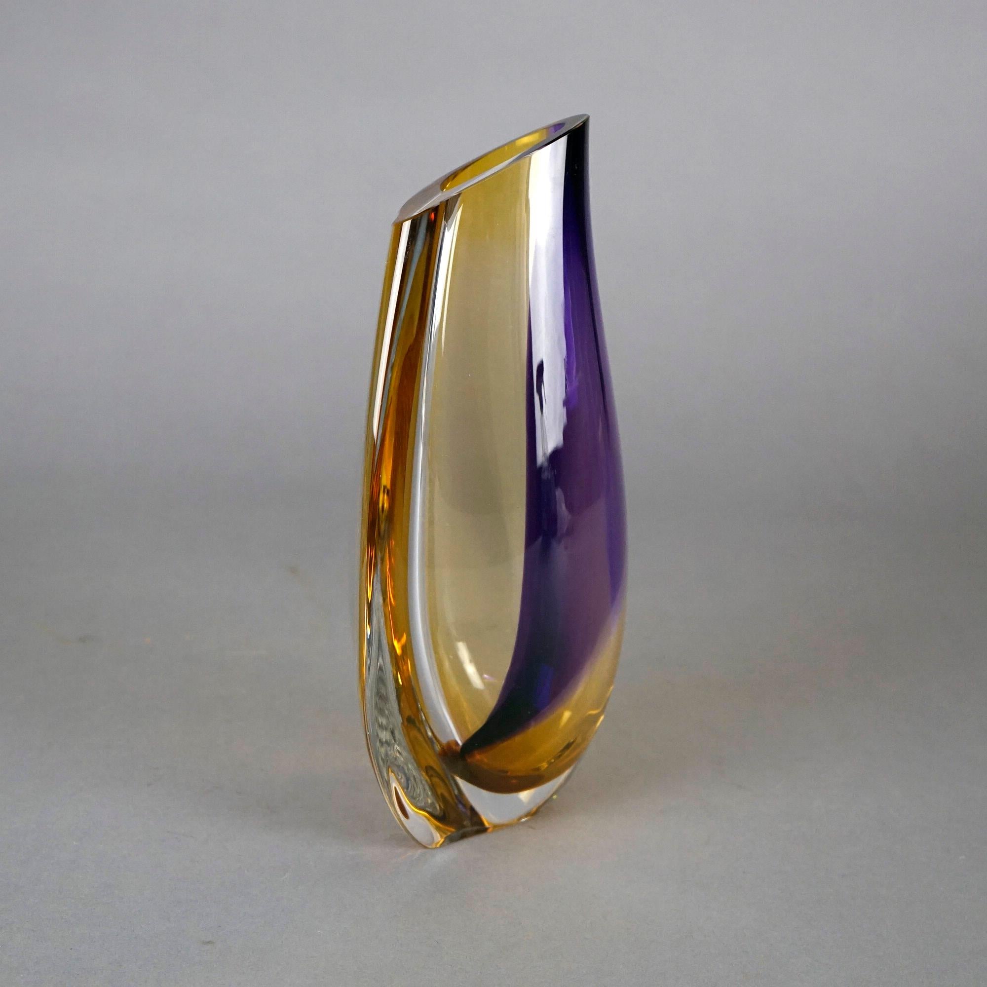 Mid Century Modern Swedish Kosta Boda Glass Tear Drop Flower Vase ...