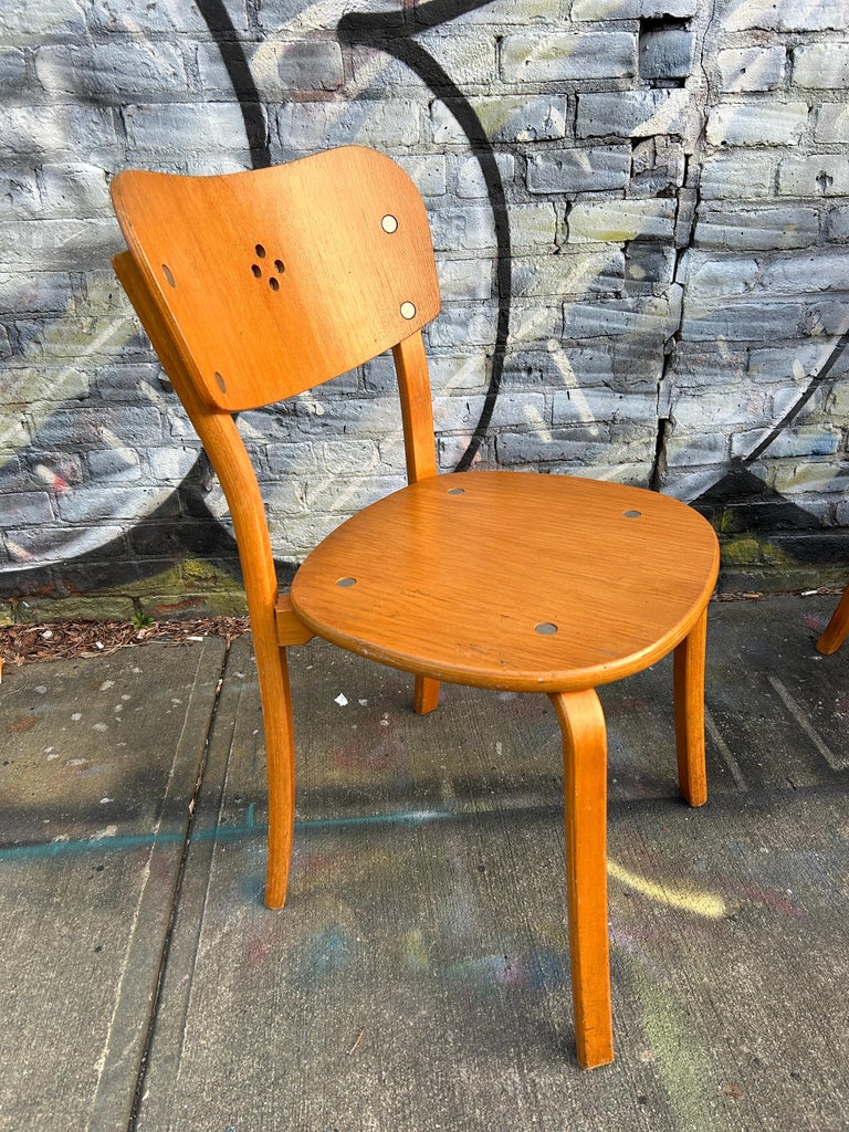 Mid Century Modern Swedish Modern Set of 6 Bentwood Dining Chairs For ...