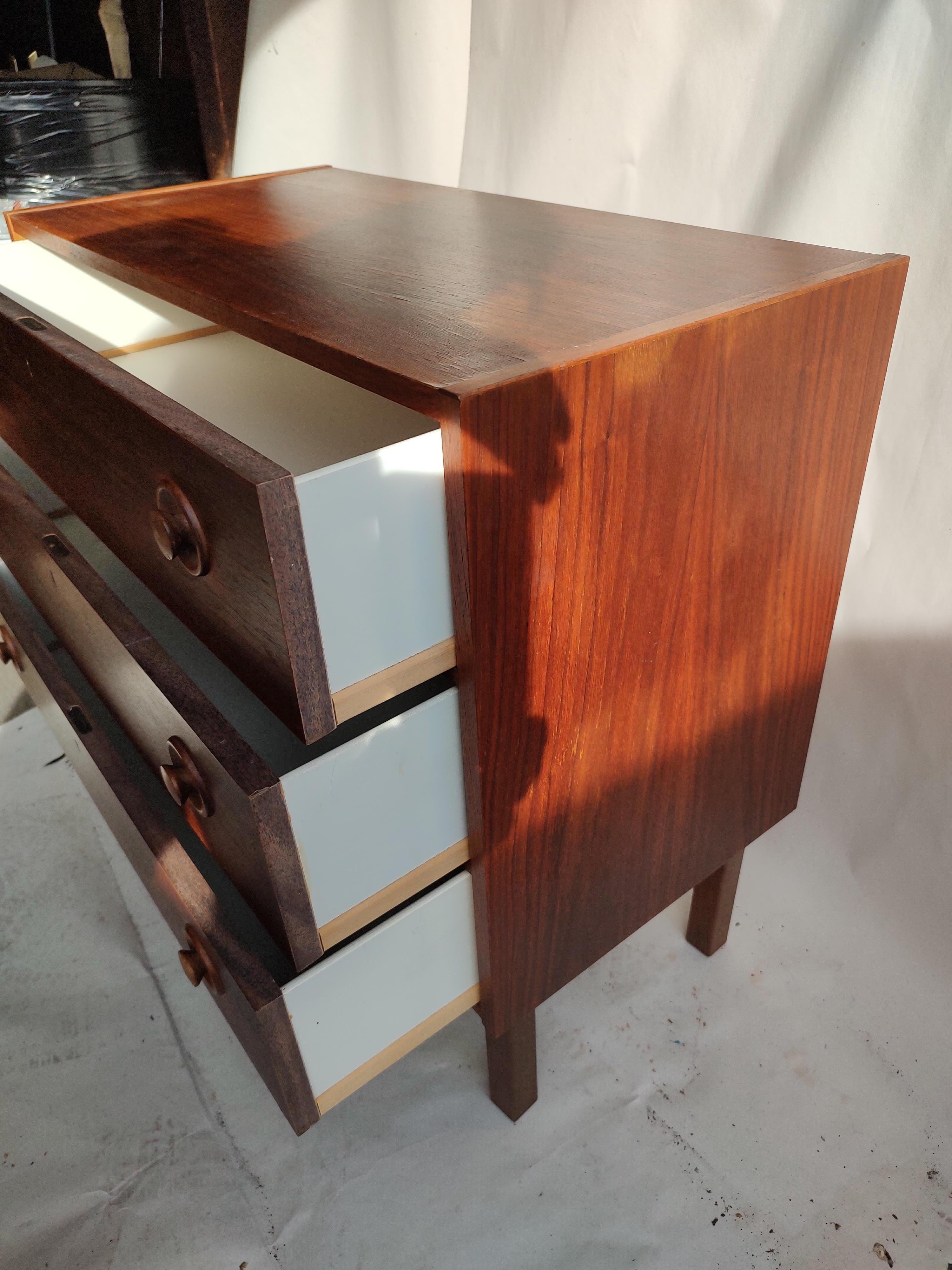 Mid-Century Modern Swedish Petite 3 Drawer Teak Dresser, circa 1970 For ...