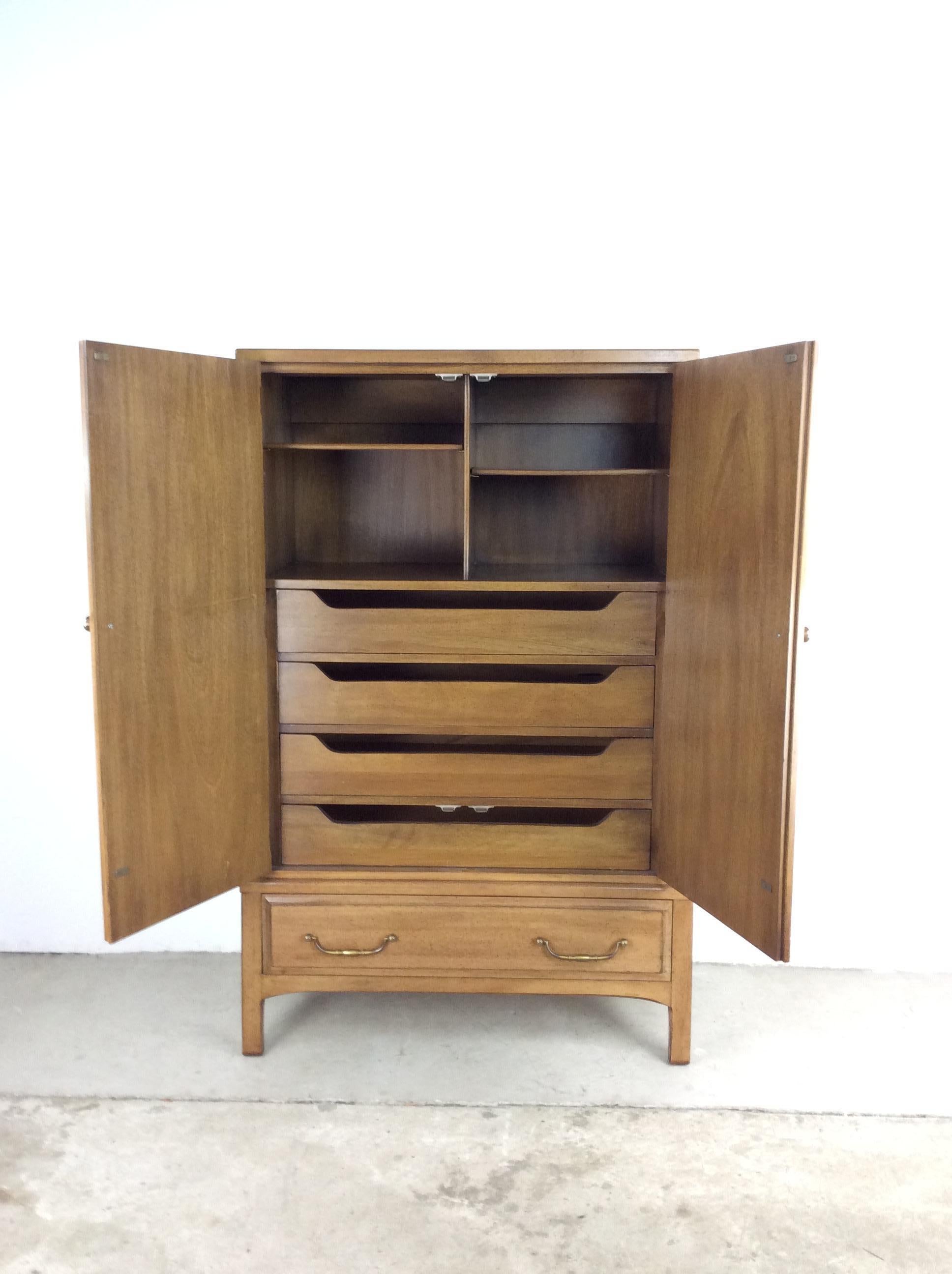 Mid-Century Modern Tall Armoire by Davis Furniture For Sale at 1stDibs