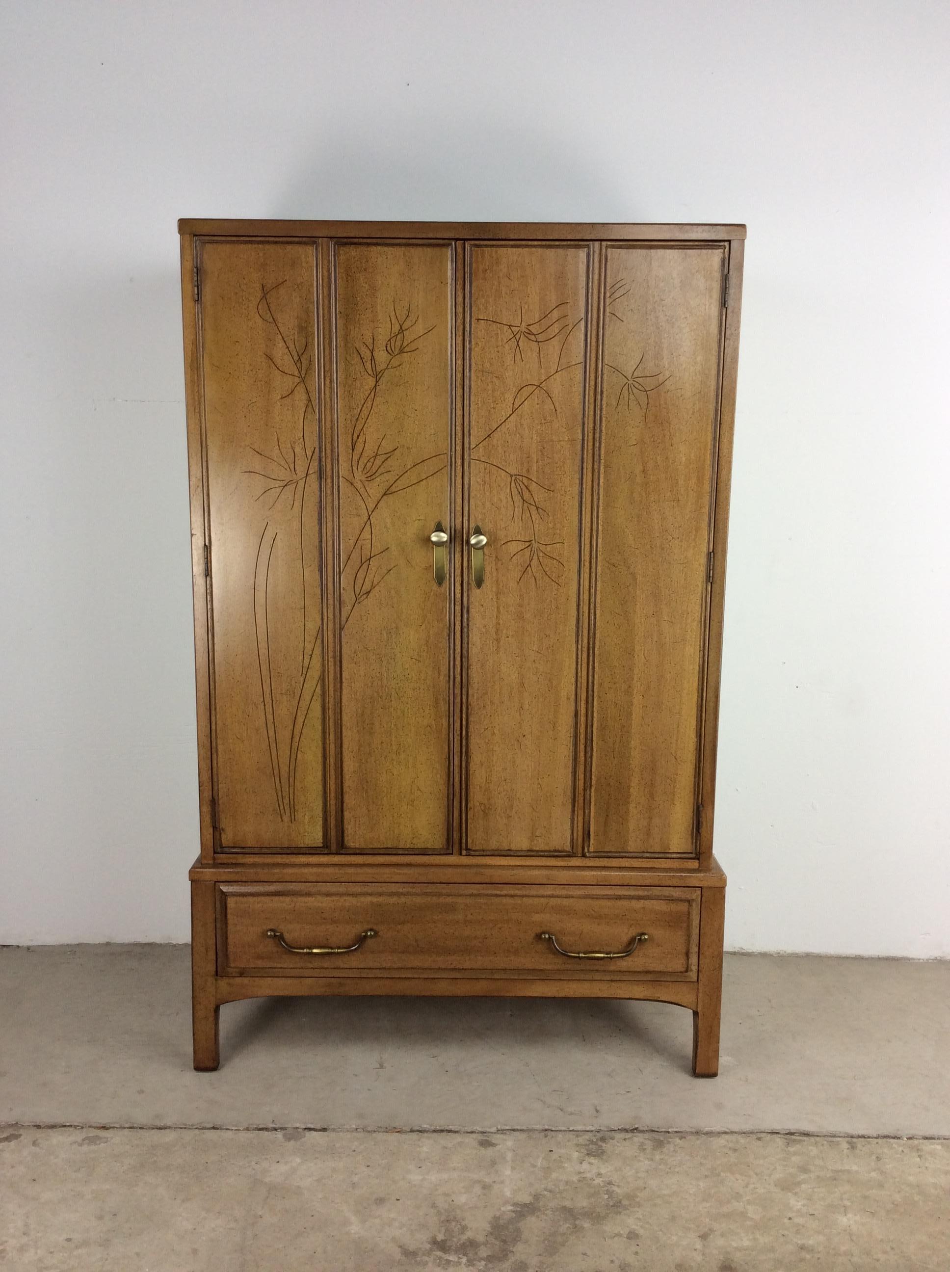 Mid-Century Modern Tall Armoire by Davis Furniture For Sale at 1stDibs